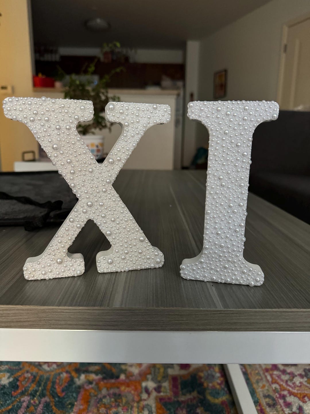 Pearl Embellished Wooden Letter, Sorority Decor, Bridal Letters - Etsy
