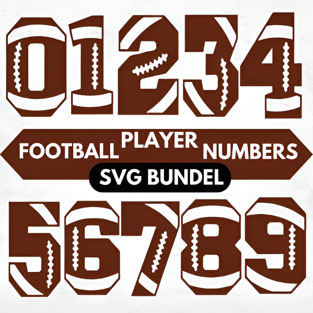 Football Numbers Svg Bundle Football Svg Football Number - Etsy