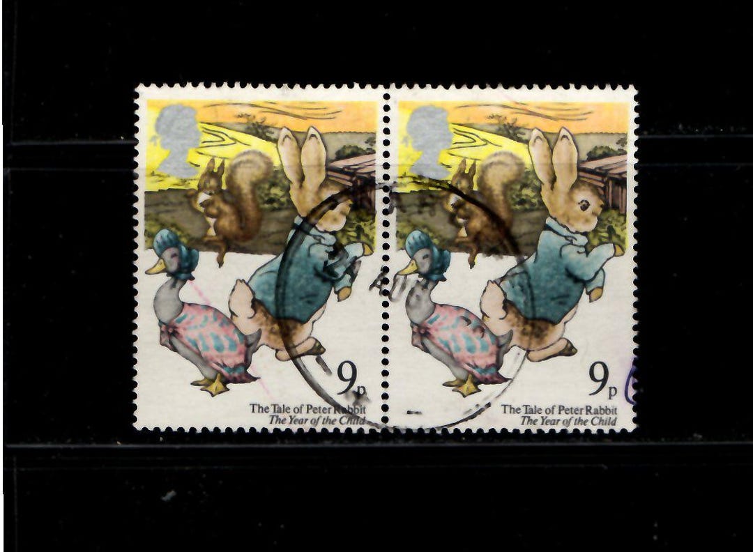 GB Strip of 2 1979 Peter Rabbit Used Fine Postage Stamp Lot Great for ...