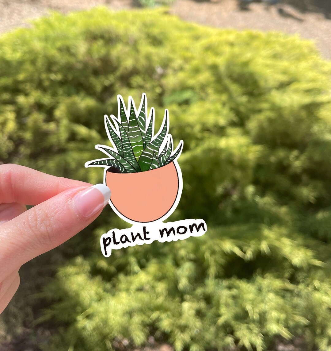 Plant Mom Sticker, Plant Sticker, Weatherproof Sticker, Laptop Sticker ...