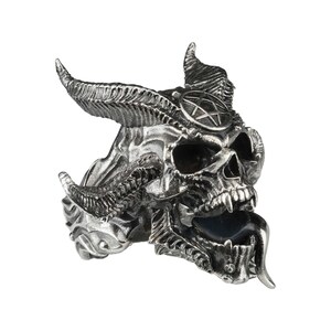 Ring Accessories Made From Silver 950 Satan Sin of Wrath for Cosplay - Etsy