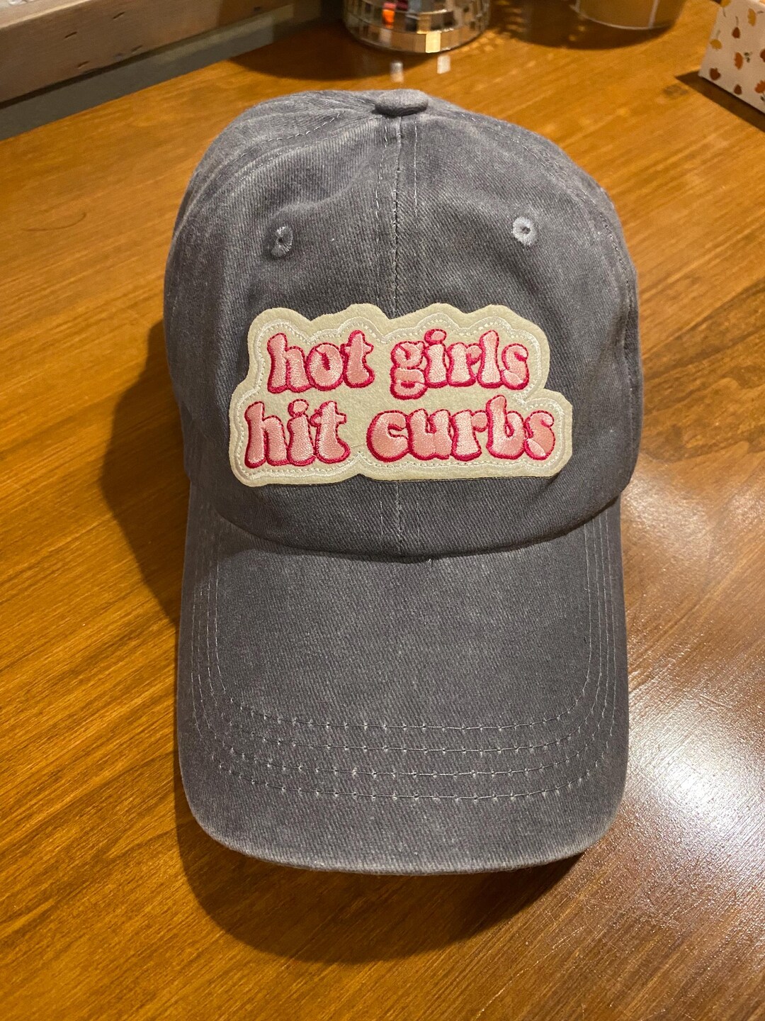Handmade Funny Hot Girl Spot On Hat, Vintage Wash, 100% Cotton, Glam ...