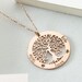 14K Gold Dainty Tree of Life Necklace,silver Family Tree Pendant,family ...