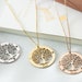 14K Gold Dainty Tree of Life Necklace,silver Family Tree Pendant,family ...
