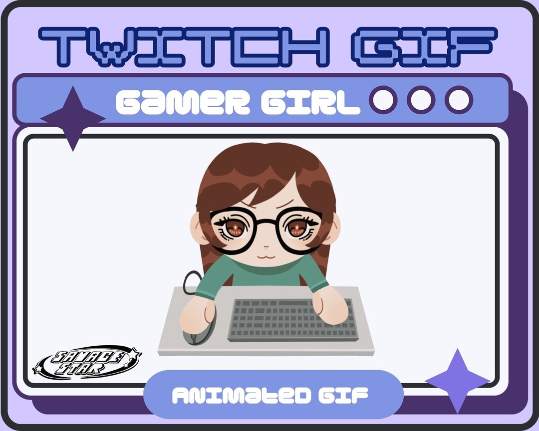 Transparent Animated Gamer Girl Emotion/gif for Streaming Overlays - Etsy