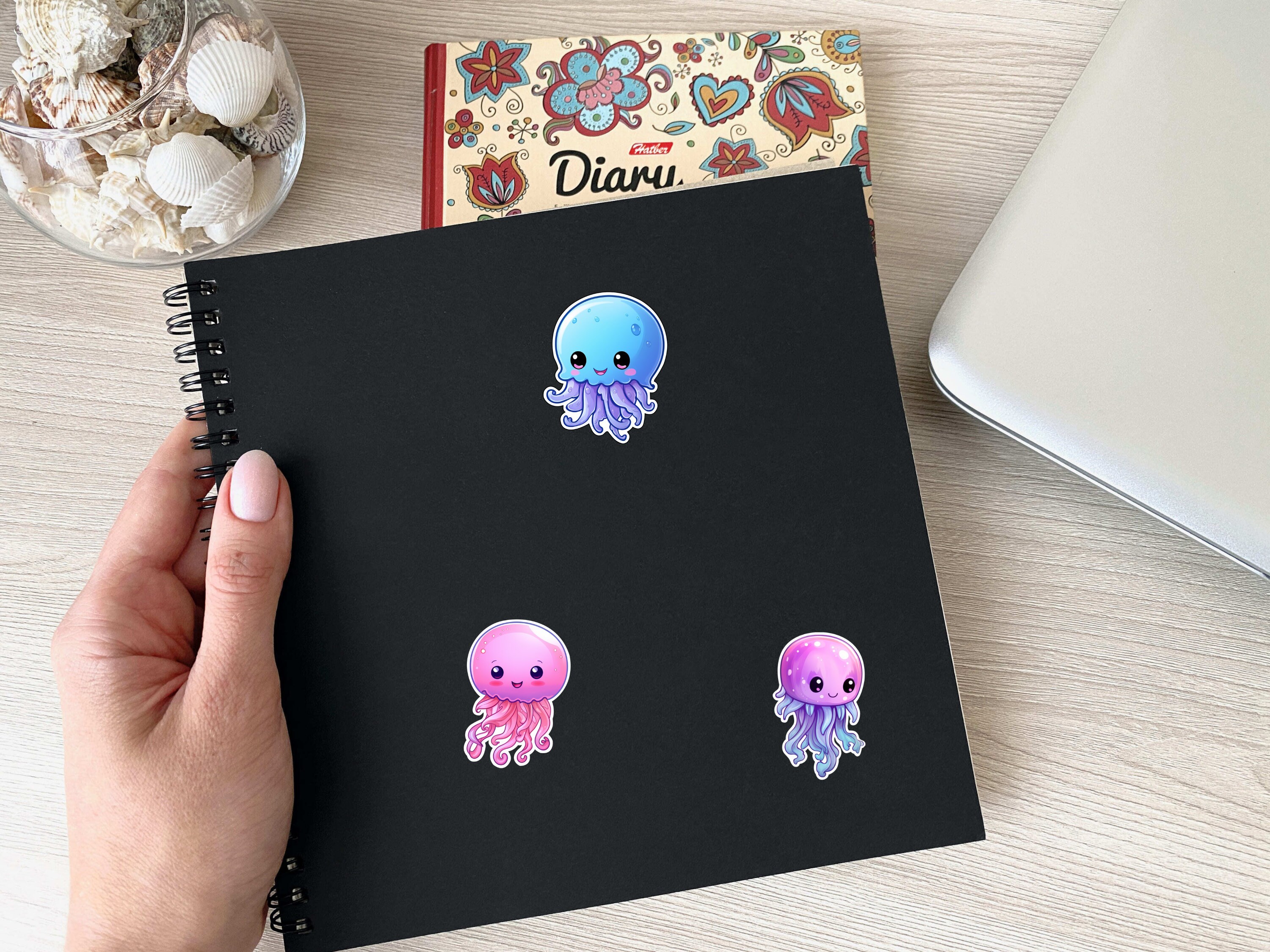 Cute Jellyfish Matte Waterproof Sticker | Kawaii, Stationary, Journal ...