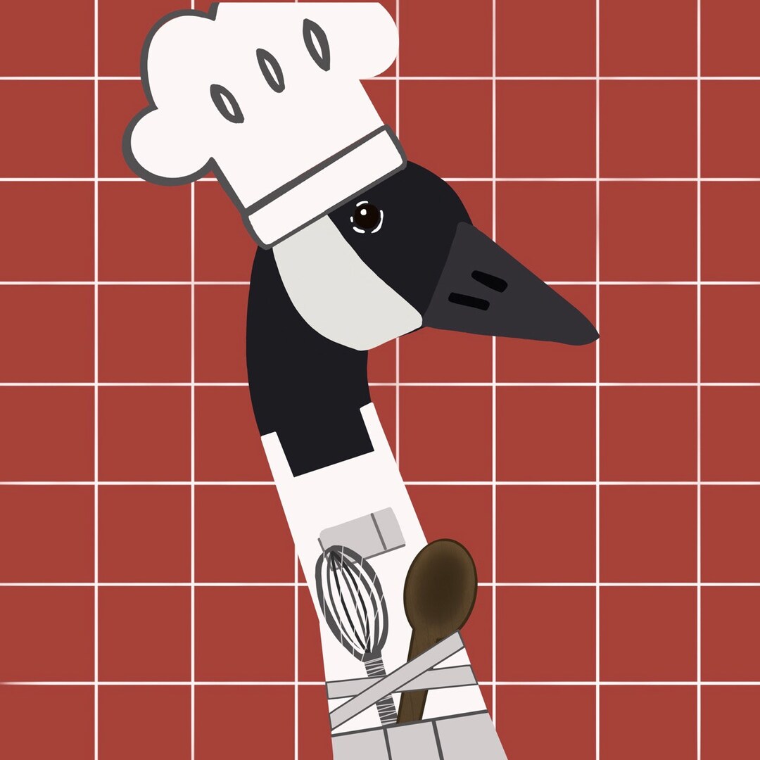 The Goose Mafia CHEF Le GOOSE Art Digitial Download Printout Deco Beaky ...