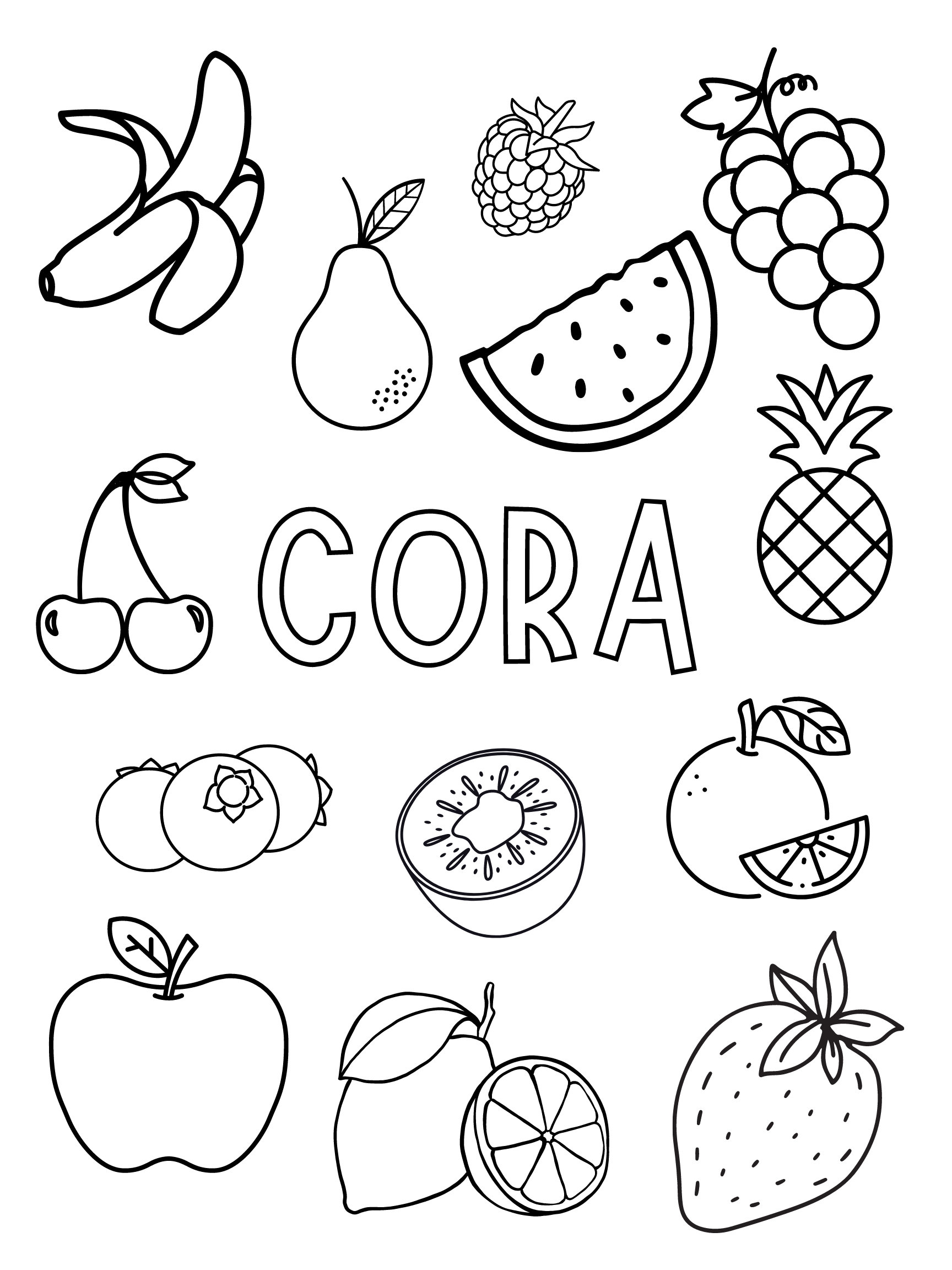 Food Themed Custom Coloring Sheet Pack - Etsy
