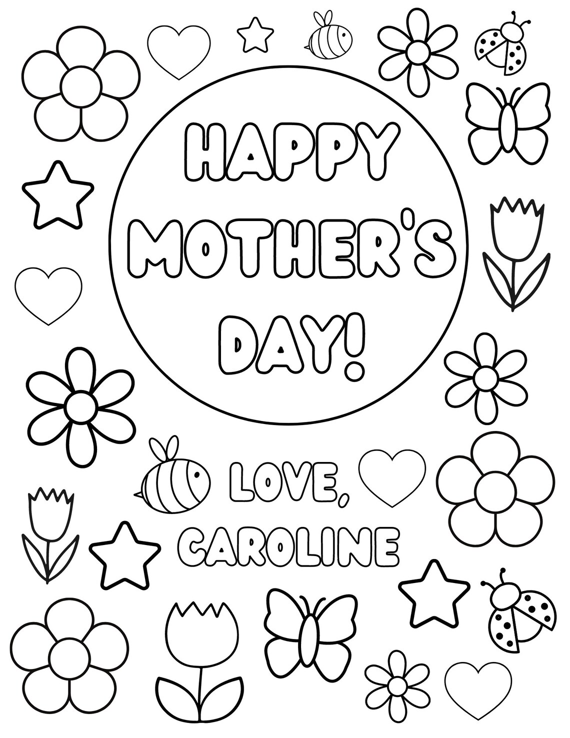 Mother's Day Coloring Sheet Gift - Etsy