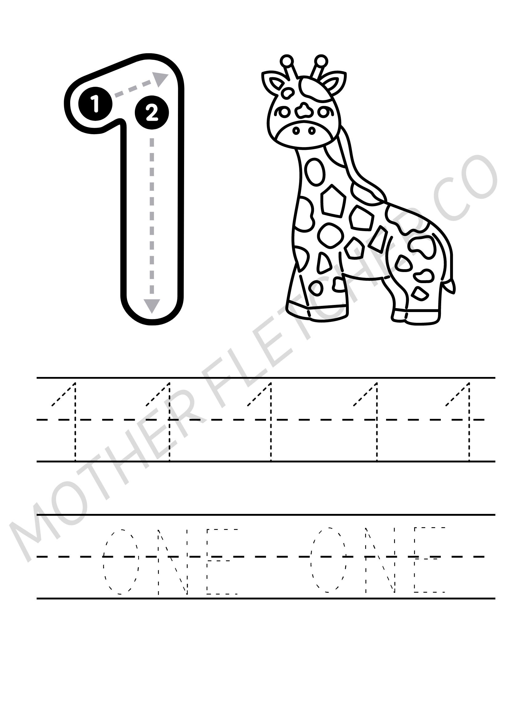 Number Tracing Sheets - Zoo Animals - Etsy