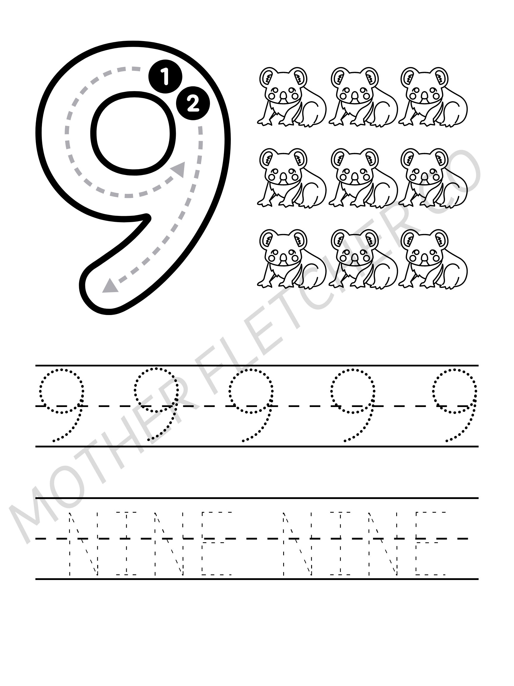 Number Tracing Sheets - Zoo Animals - Etsy