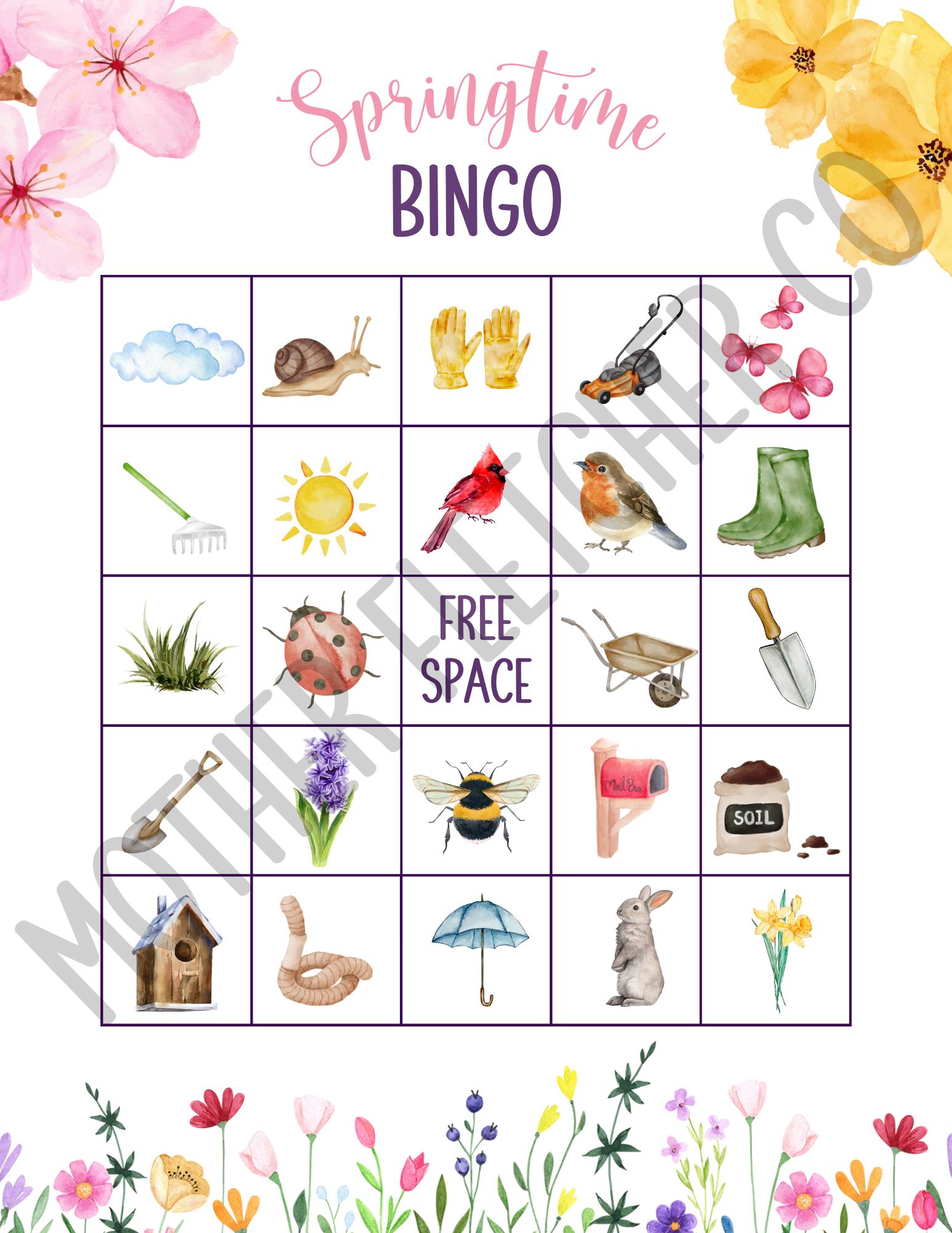 Springtime Bingo Cards - Etsy