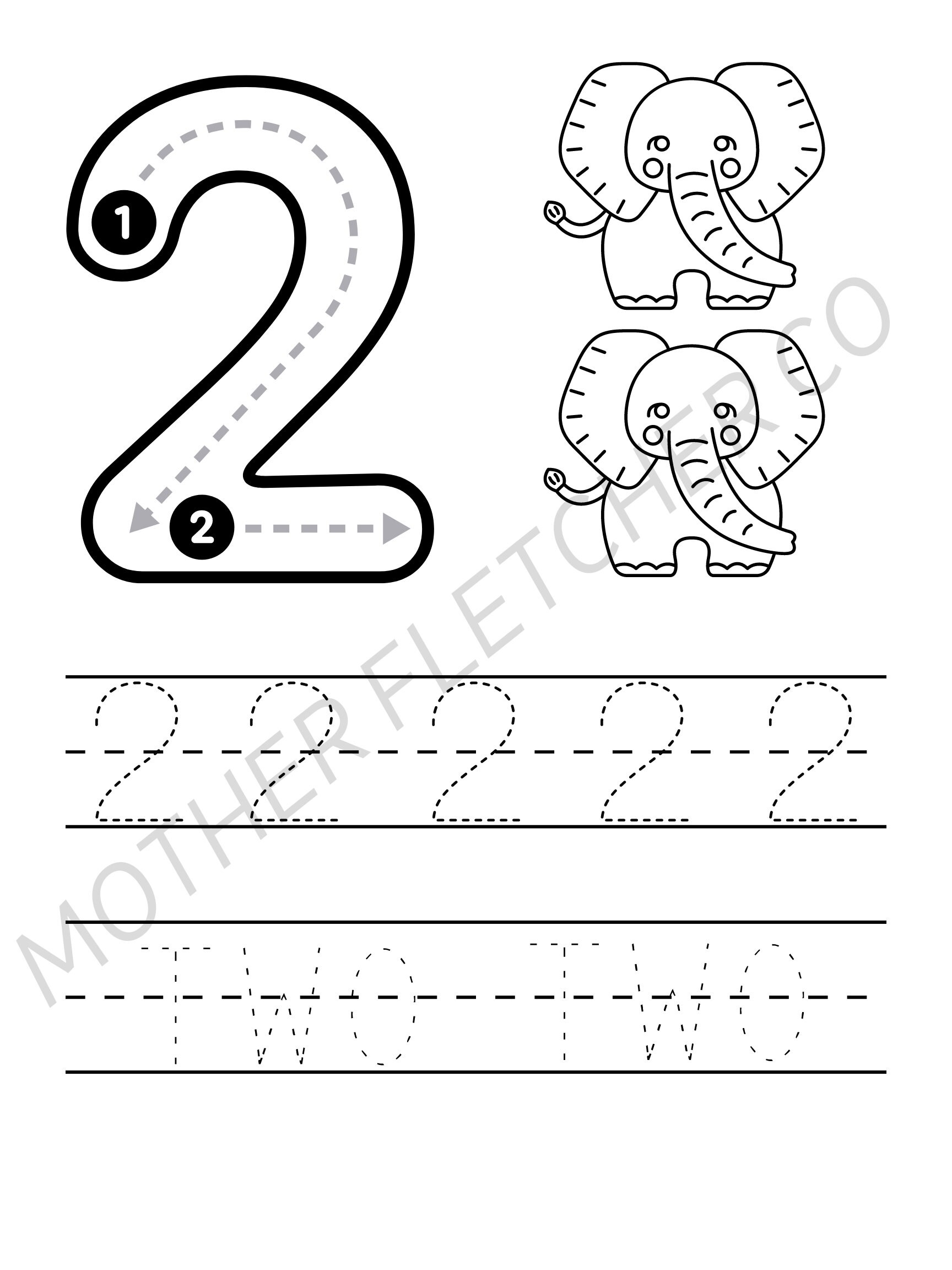 Number Tracing Sheets - Zoo Animals - Etsy
