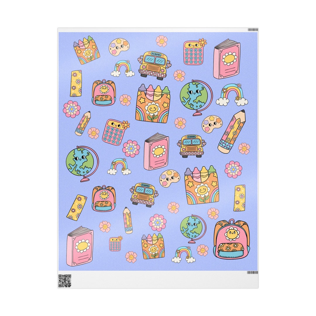 School Themed Wrapping Papers - Etsy