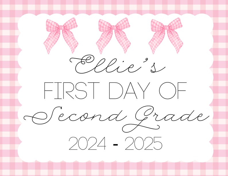 First Day of School Personalized Printable - Etsy
