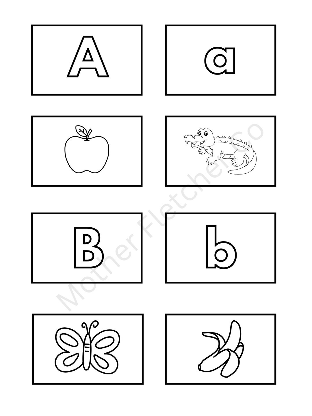 Alphabet Flashcards/matching Game - Etsy