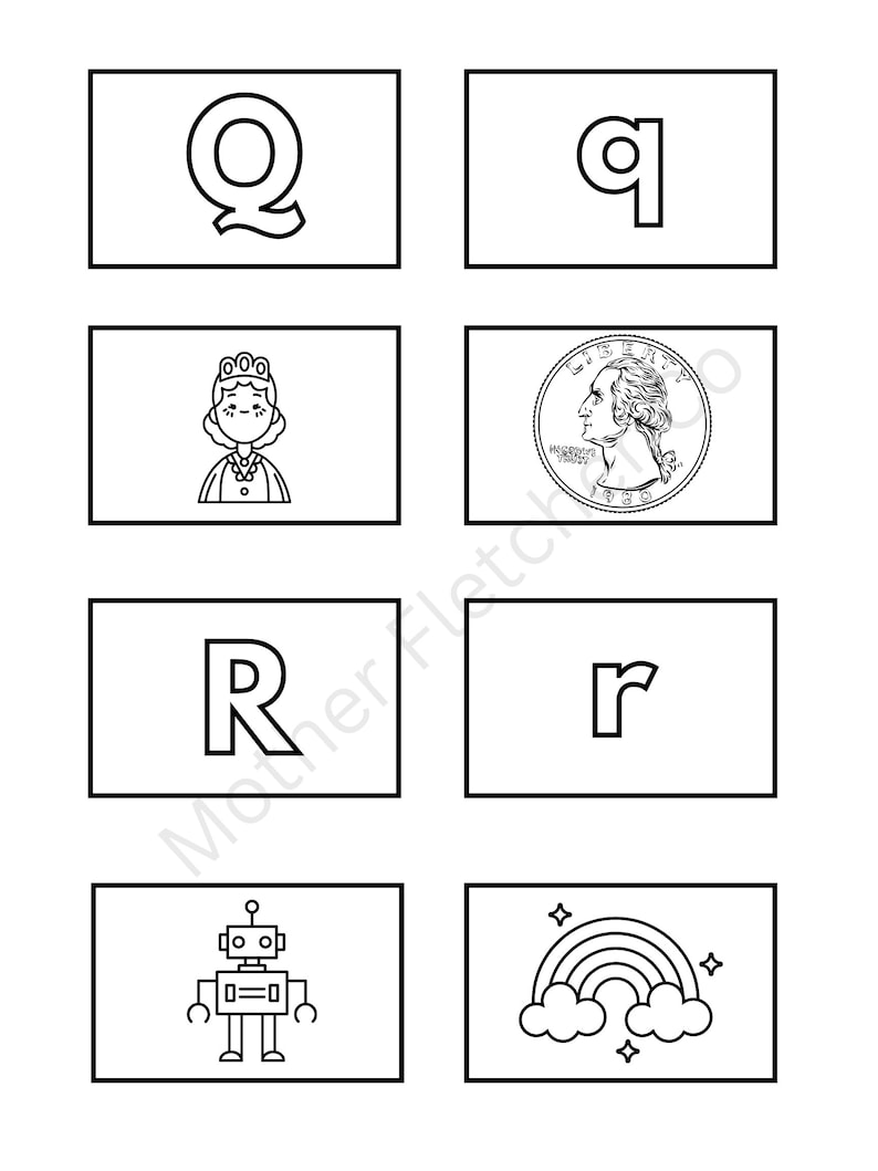 Alphabet Flashcards/matching Game - Etsy