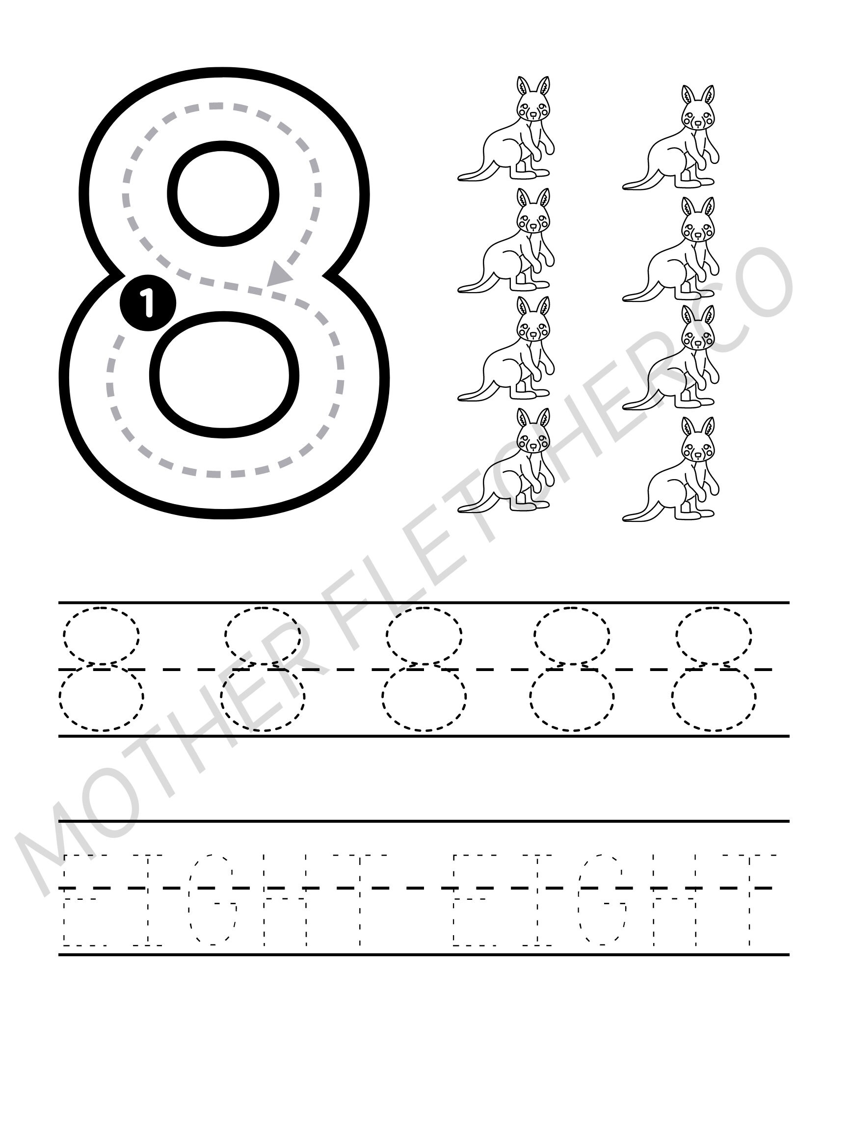 Number Tracing Sheets - Zoo Animals - Etsy