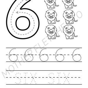 Number Tracing Sheets - Zoo Animals - Etsy
