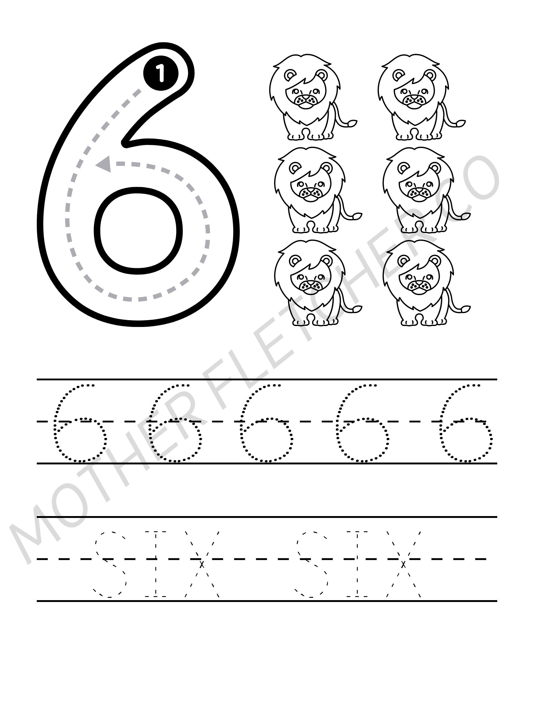Number Tracing Sheets - Zoo Animals - Etsy