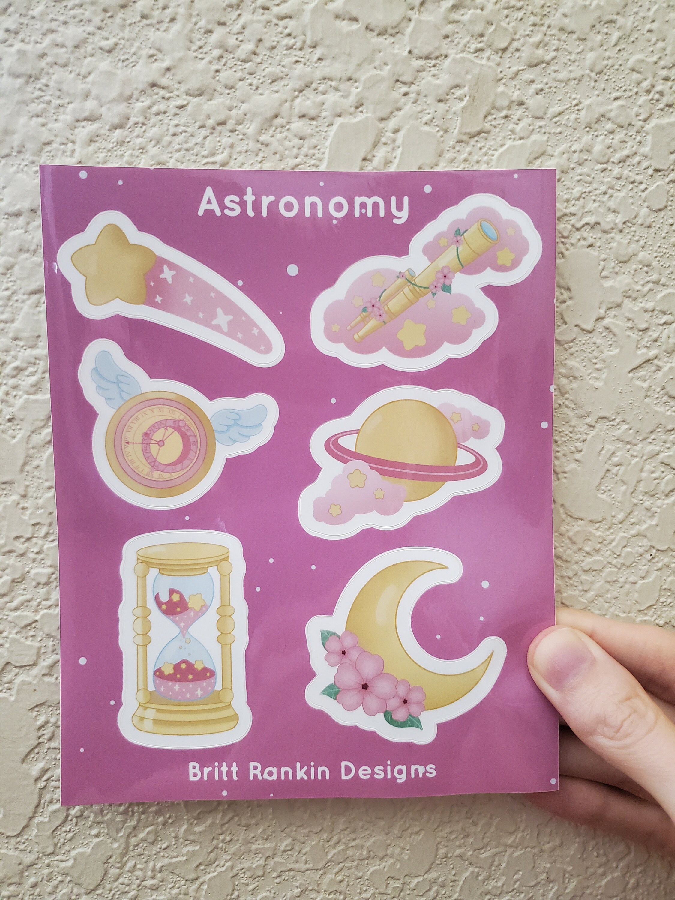 Magical Girl Astronomy Vinyl Sticker Sheet - Etsy