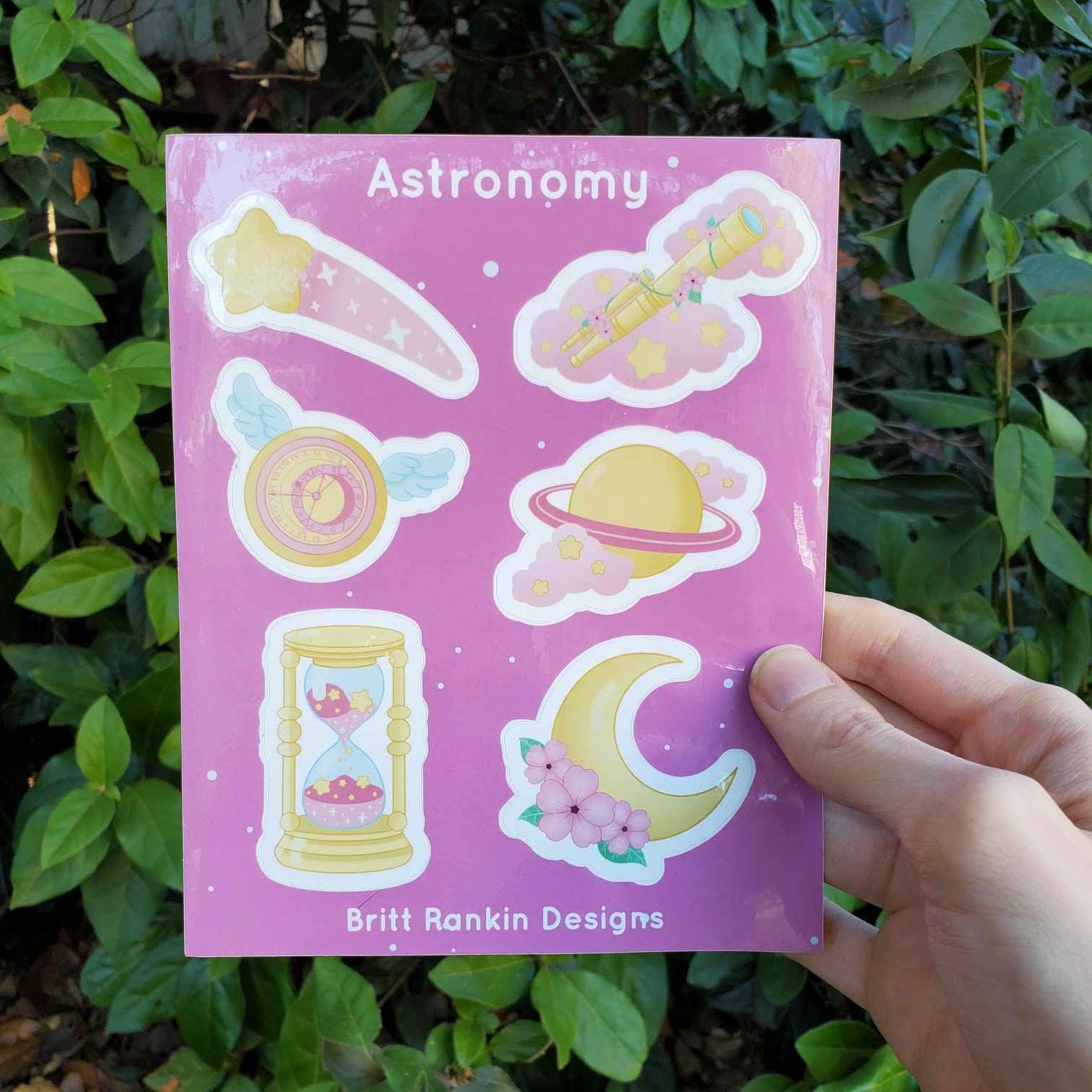 Magical Girl Astronomy Vinyl Sticker Sheet - Etsy
