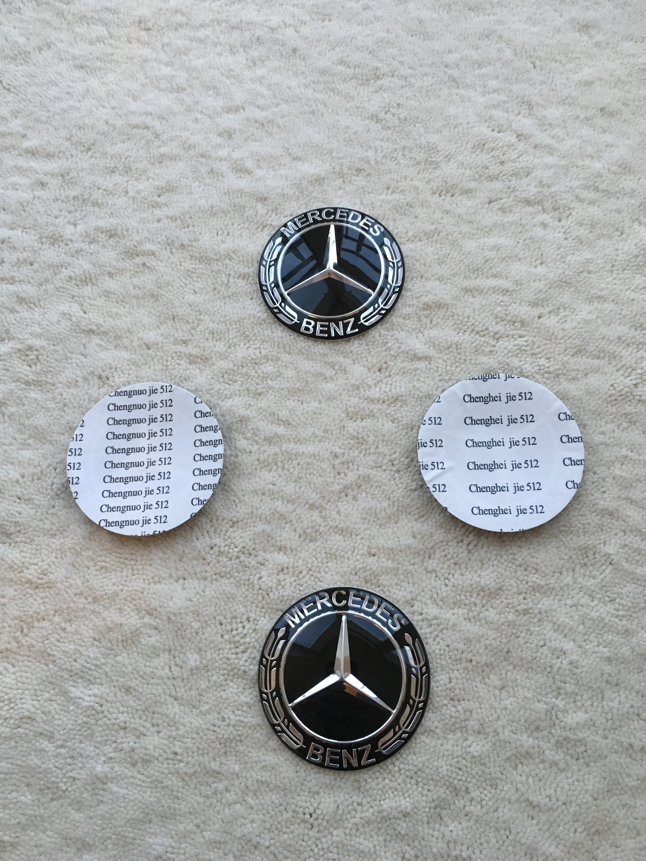Mercedes Wheel Center Hub Caps Stickers 65 Mm 2.56 Inch Black - Etsy