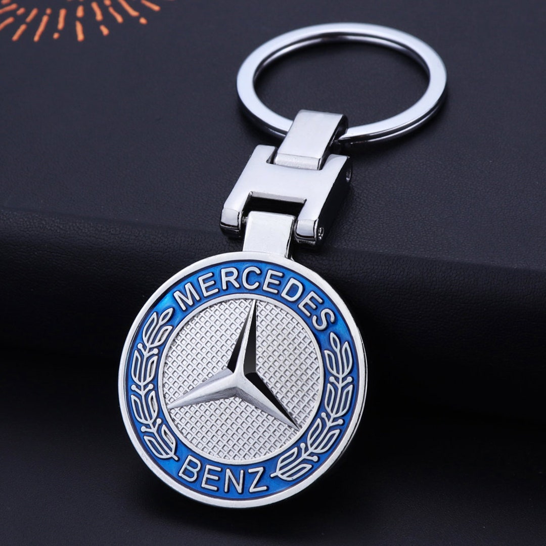 1 Pcs High Quality Metal Car Logo Keychain Key Ring for Mercedes - Etsy