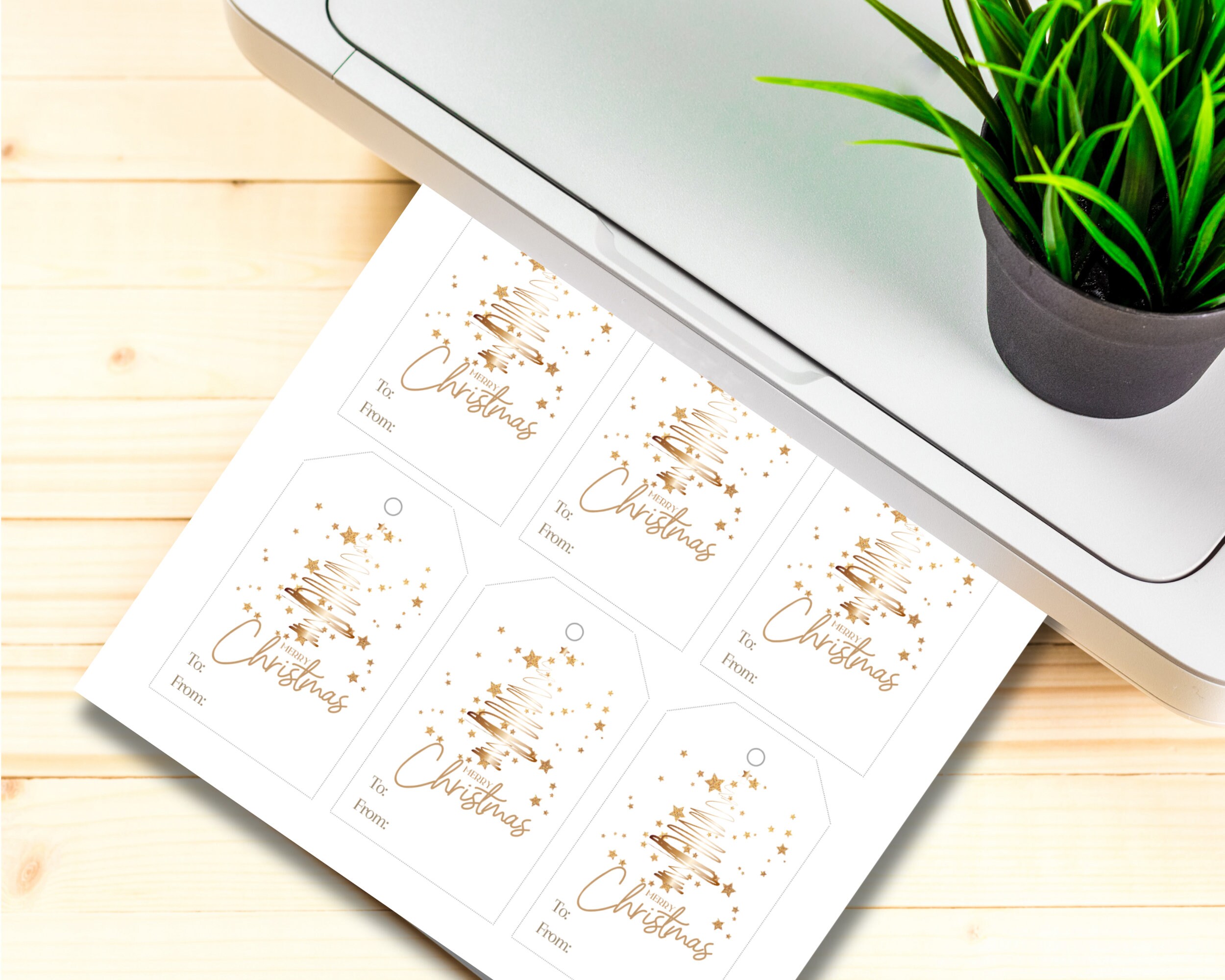 Christmas Tags Gold Tree,gold and Silver Pine Trees,sisal Trees,black ...