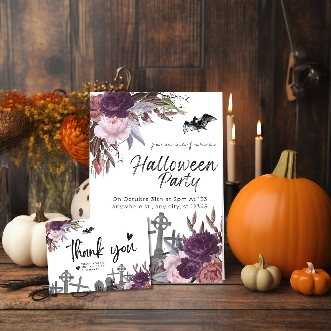 Editable Halloween Invitation Halloween Party Invitation - Etsy