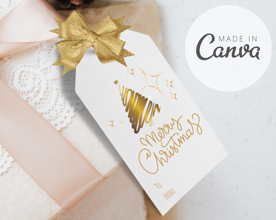 Christmas Tags Gold Tree,gold and Silver Pine Trees,sisal Trees,black ...