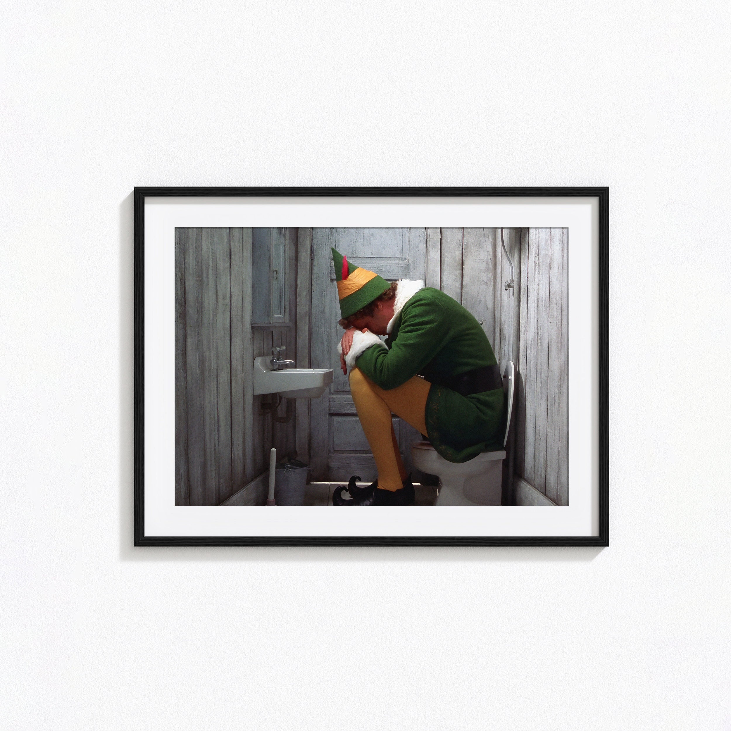 Elf Movie Poster, Buddy the Elf Print, Funny Bathroom Wall Decor ...