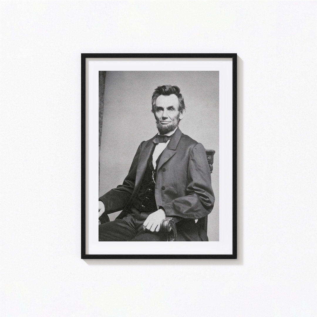 Abraham Lincoln Print, Abraham Lincoln Photo Black and White Wall Art ...