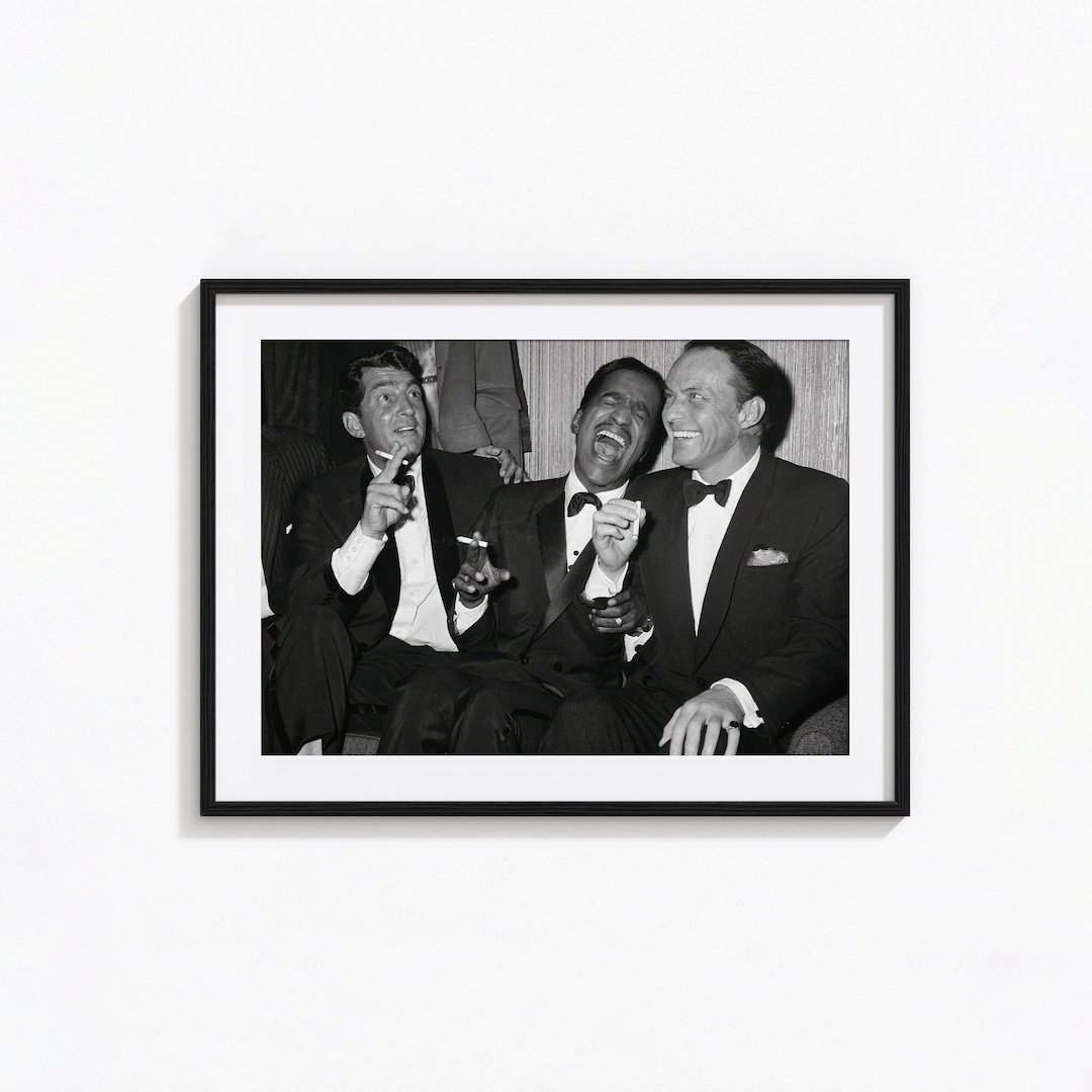 The Rat Pack Print Dean Martin, Sammy Davis, Frank Sinatra Black and ...