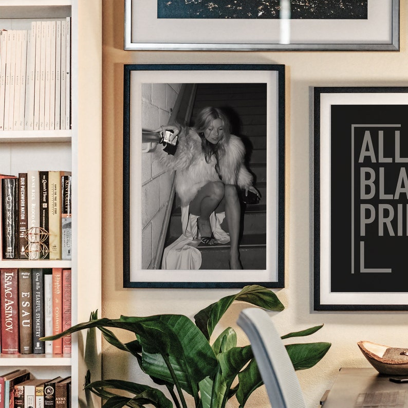 Kate Moss Print, Feminist Wall Art, Fashion Poster, Black and White Wall Art, Vintage Print ...