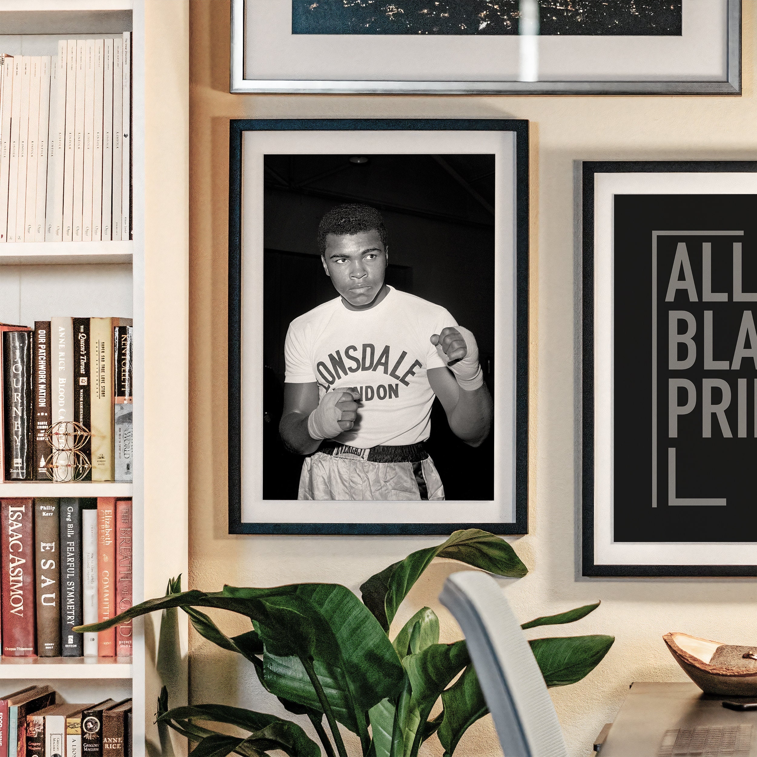 Muhammad Ali Print, Muhammad Ali Black and White Wall Art, Vintage ...
