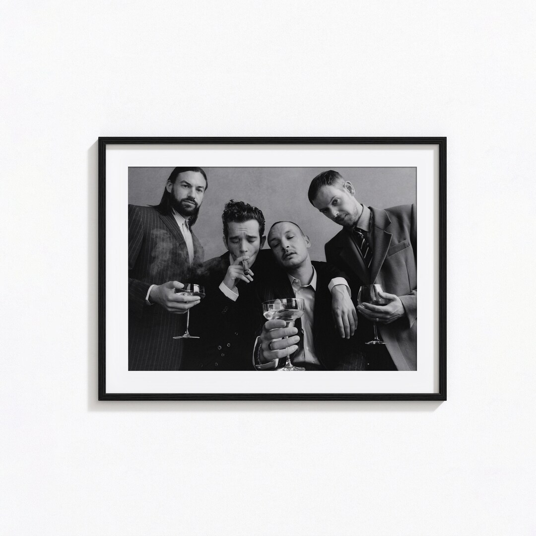 The 1975 Print, Matty Healy Poster, Bar Cart Art Black and White Wall ...