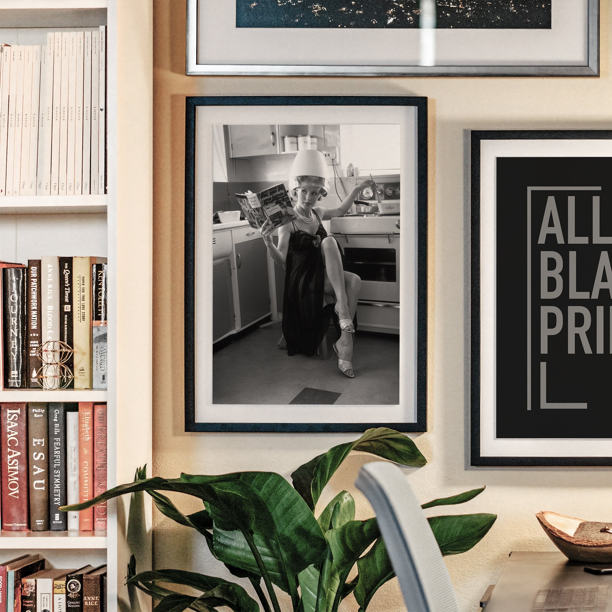 Barbara Roscoe Print, Kitchen Wall Decor, Black and White Wall Art ...