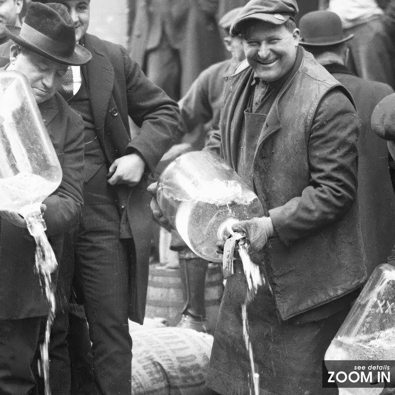 Prohibition Era Print, Prohibition Black and White Wall Art, Vintage ...