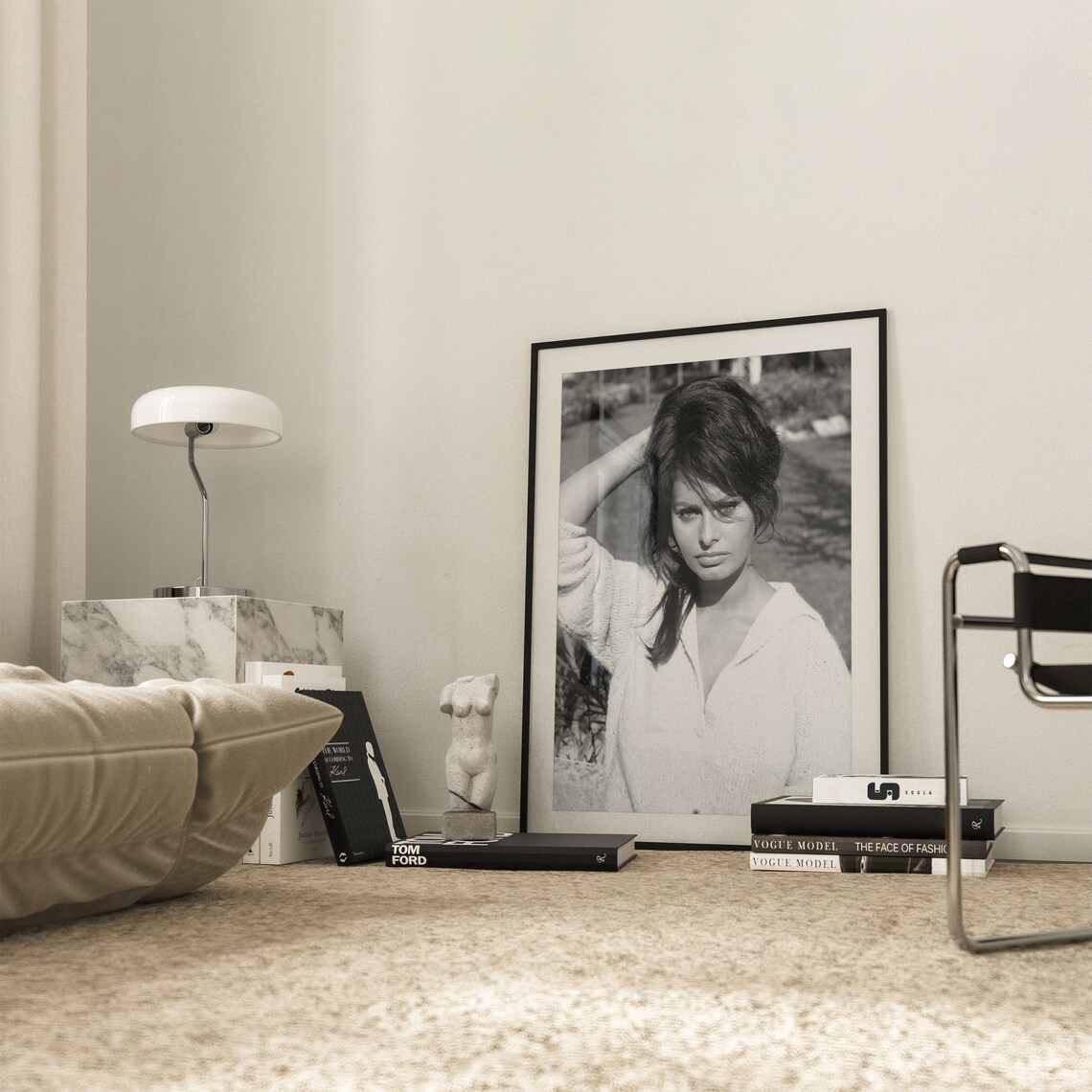Sophia Loren Poster, Sophia Loren Hollywood Black and White Wall Art ...