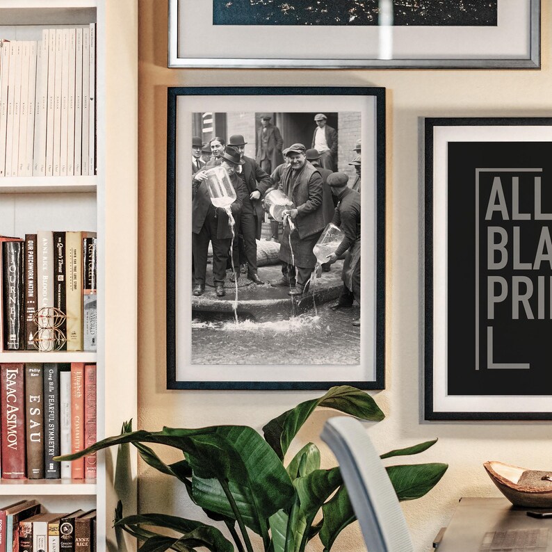 Prohibition Era Print, Prohibition Black and White Wall Art, Vintage ...
