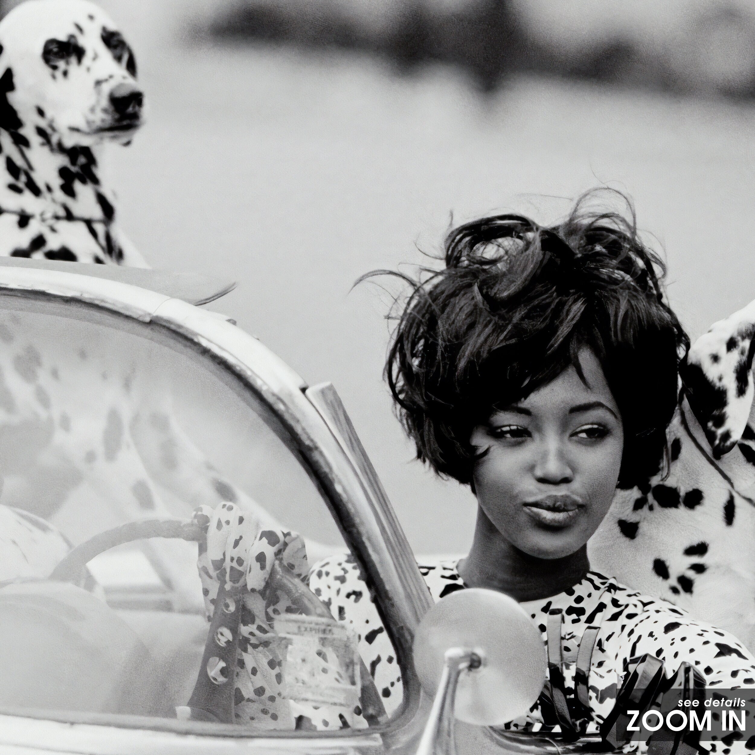 Naomi Campbell With Dogs Print, Black and White Wall Art, Vintage Print ...
