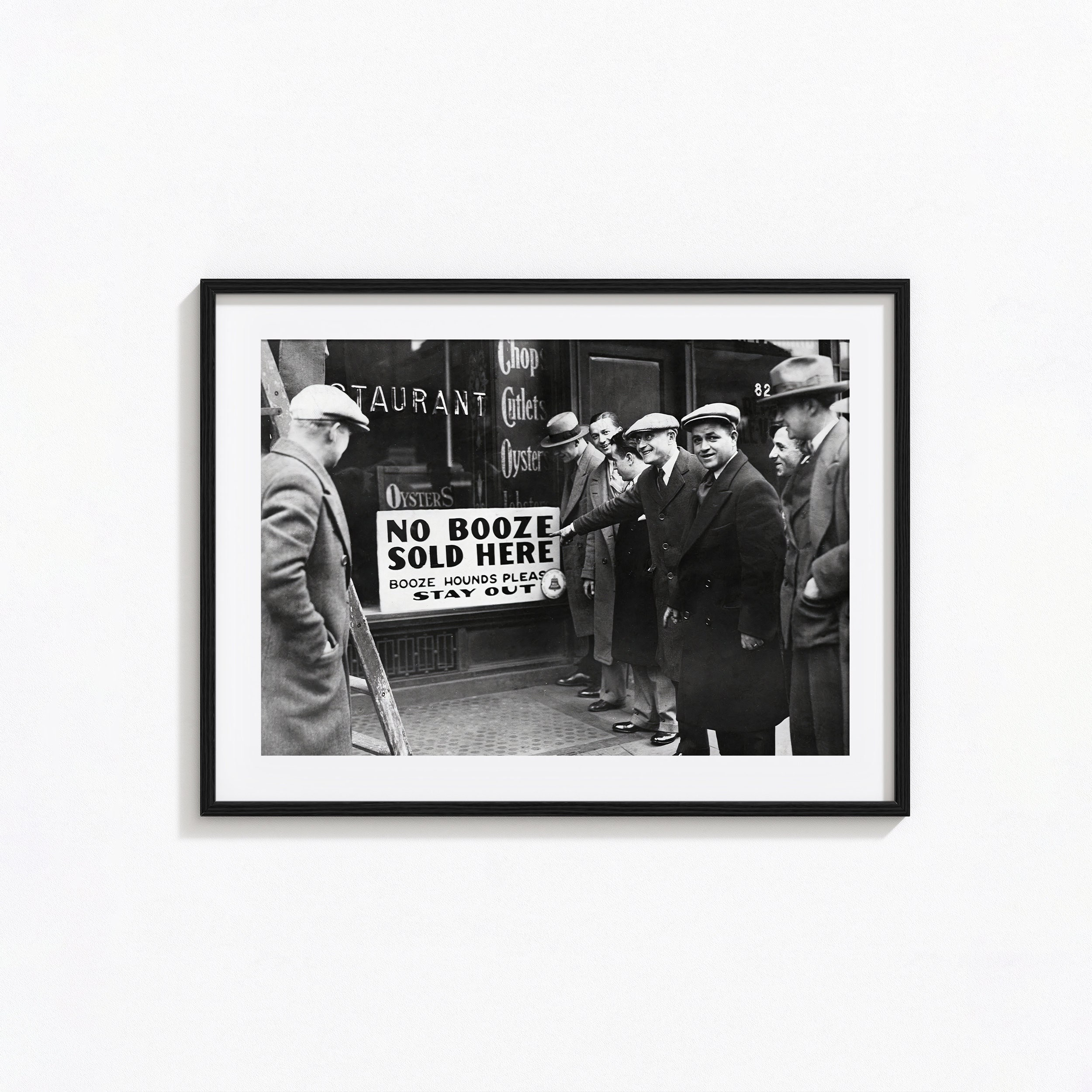 No Booze Sold Here Print, Prohibition, Pub Bar Print Black and White ...