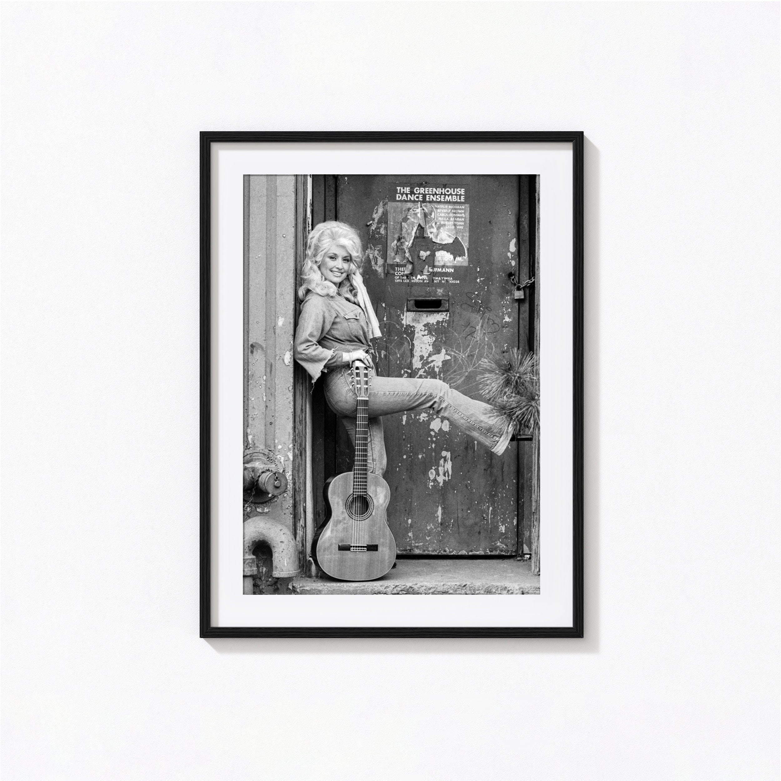 Dolly Parton Print, Dolly Parton Music Black and White Wall Art ...