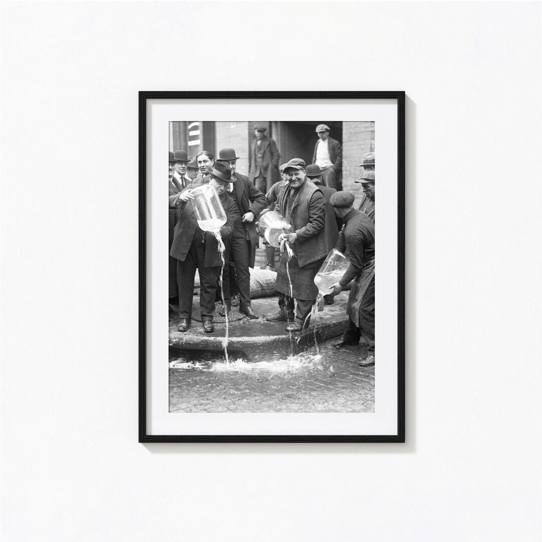 Prohibition Era Print, Prohibition Black and White Wall Art, Vintage ...
