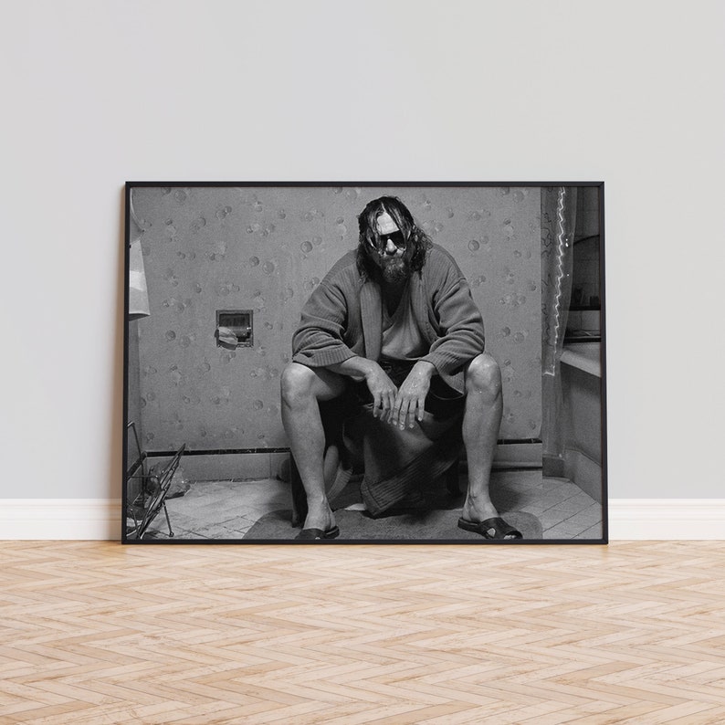 The Big Lebowski Poster, the Dude Print, Funny Bathroom Wall Decor, Vintage Print, Photography ...