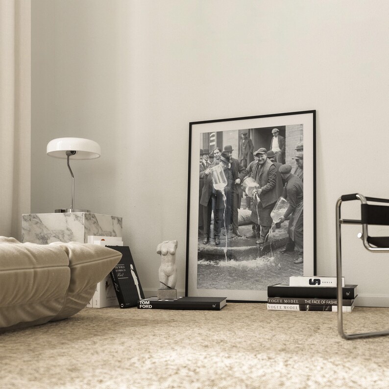 Prohibition Era Print, Prohibition Black and White Wall Art, Vintage ...