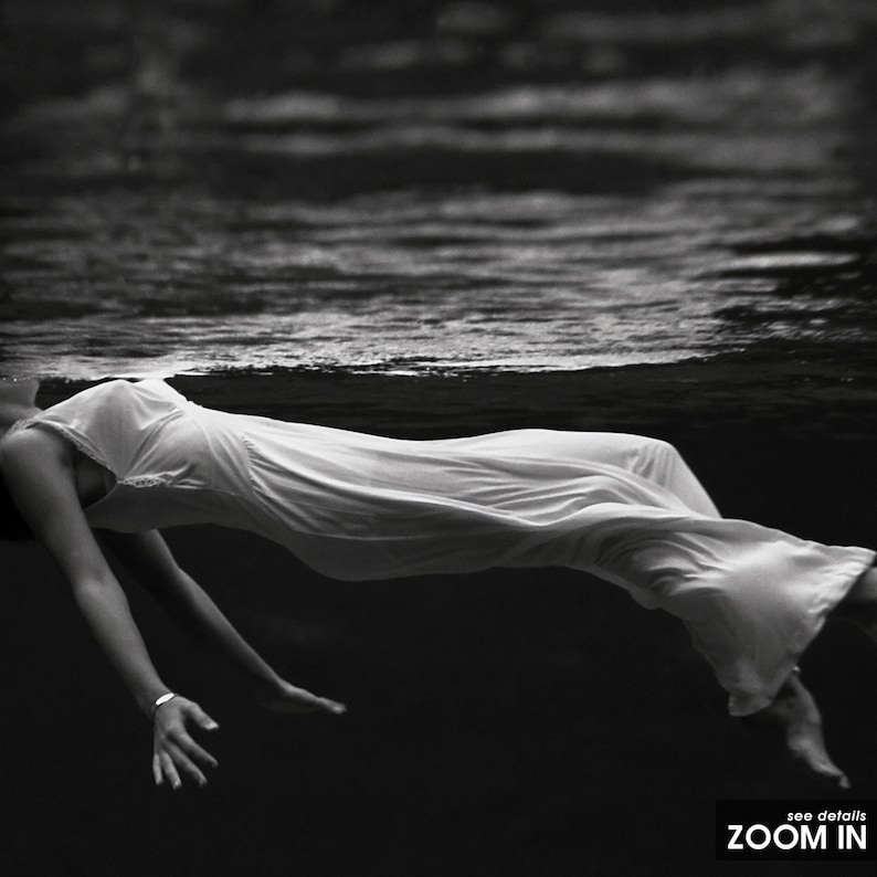 Woman Floating in Water Print, Toni Frissell Photography, Black and ...