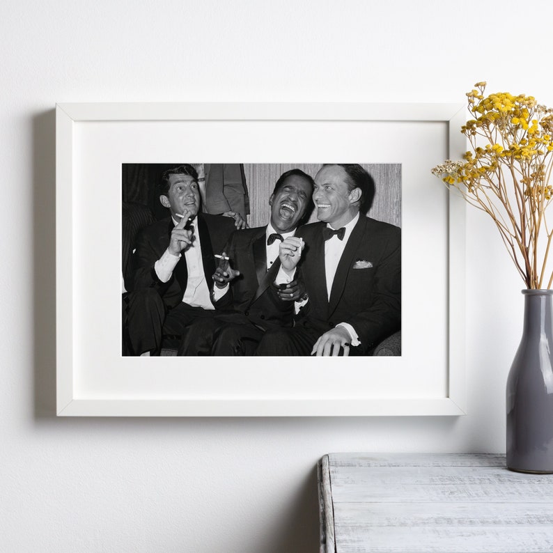 The Rat Pack Print Dean Martin, Sammy Davis, Frank Sinatra Black and ...