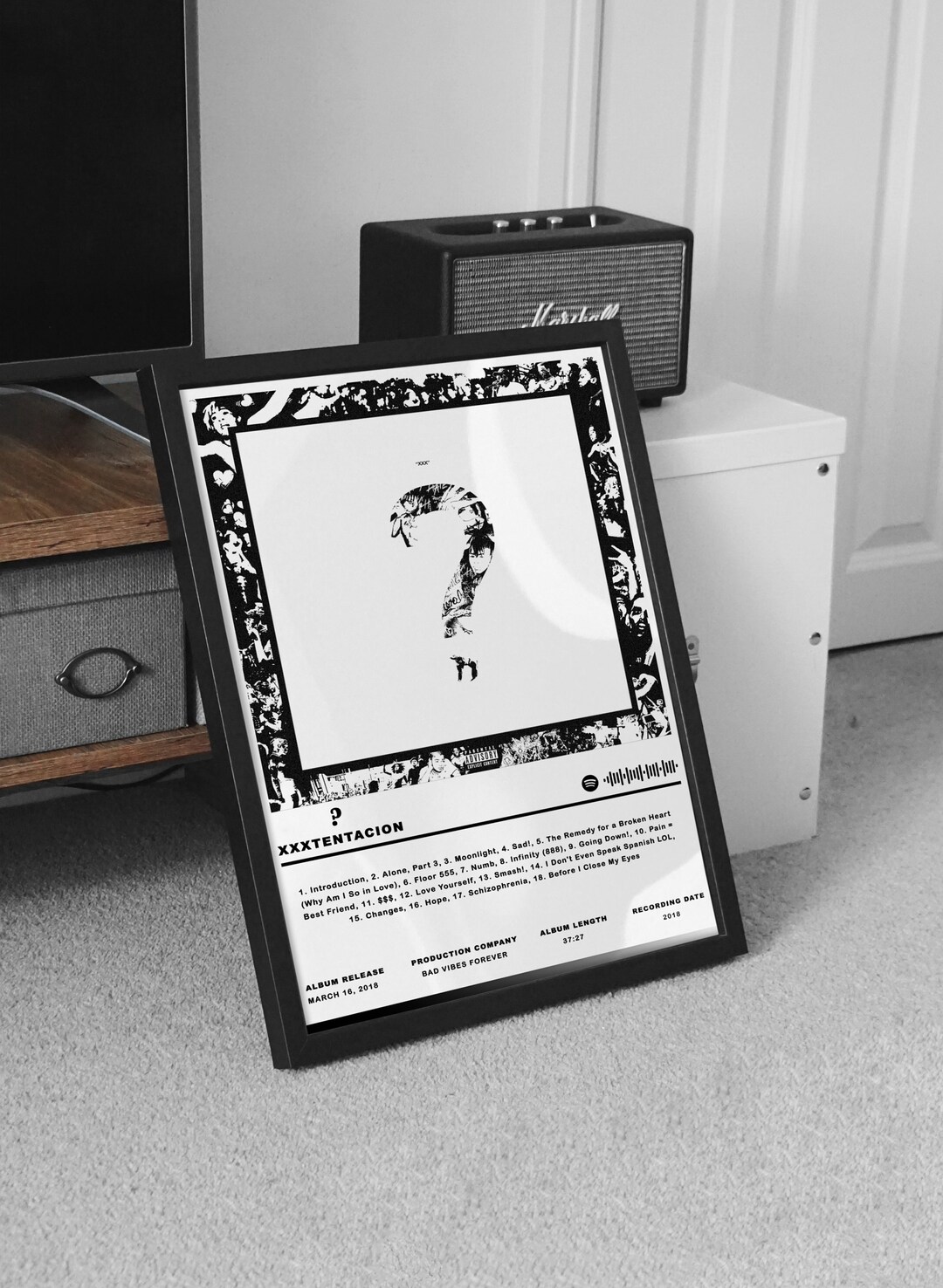 Xxxtentacion Poster Print, Xxxtentacion Gift Poster, Xxxtentacion Album ...